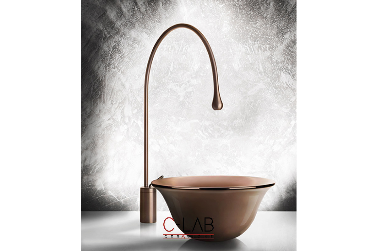 GESSI Lavabo + Miscelatore Rame Serie Goccia Cod. 33603/125 + 39126 | C ...