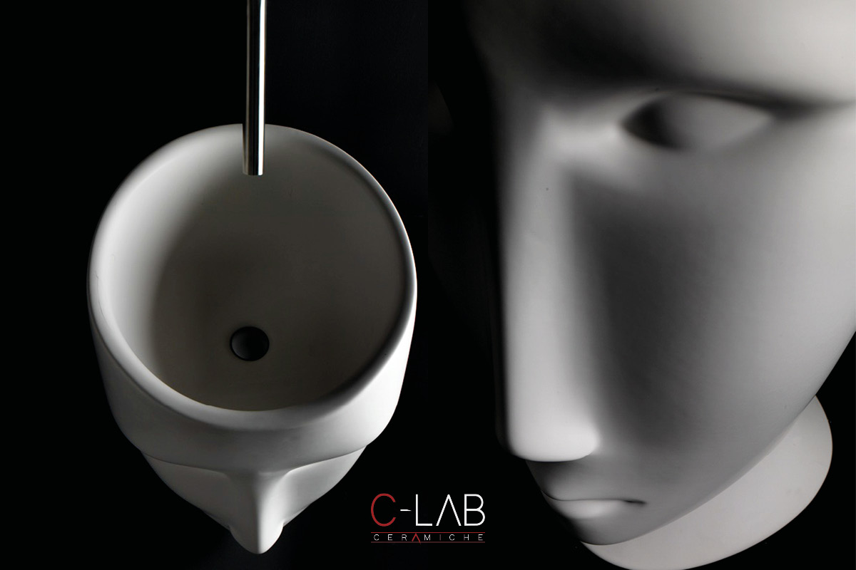 KERASAN Lavabo Freestanding Moloco Bianco scarico a parete | C-Lab ...