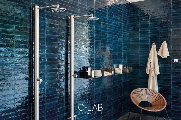 RAGNO Rivestimento Look Blu Glossy 6x24cm Cod. R8FR | C-Lab Ceramiche